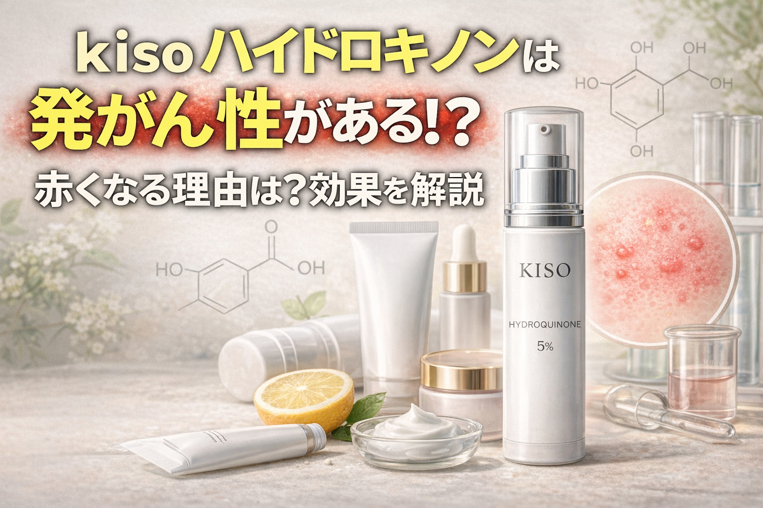 kiso ハイドロキノンは発がん性がある！？赤くなる理由は？効果を解説 – いろいろinfo